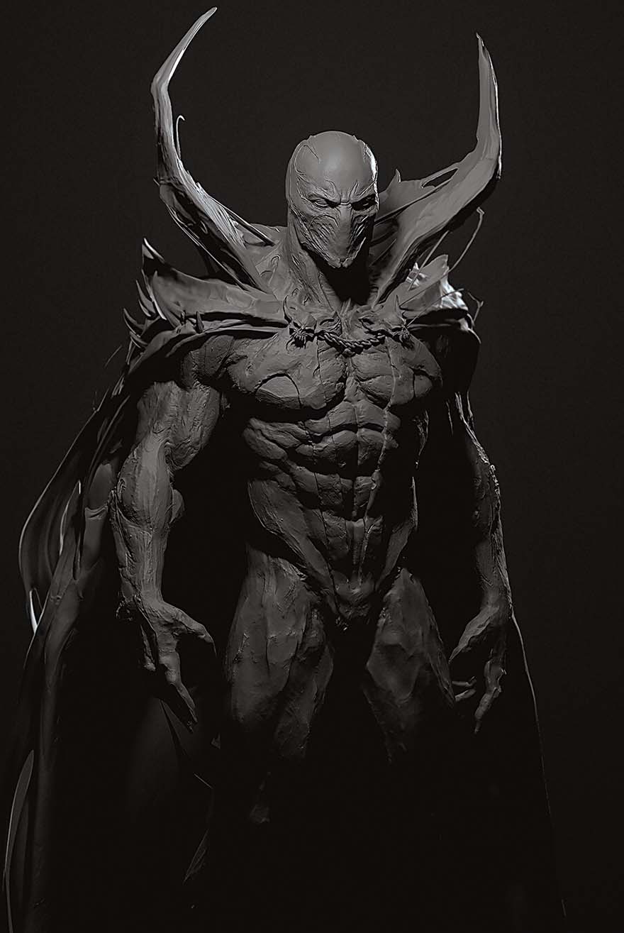 Spawn Fan Art, 3D Sculpture - Vertex Mode